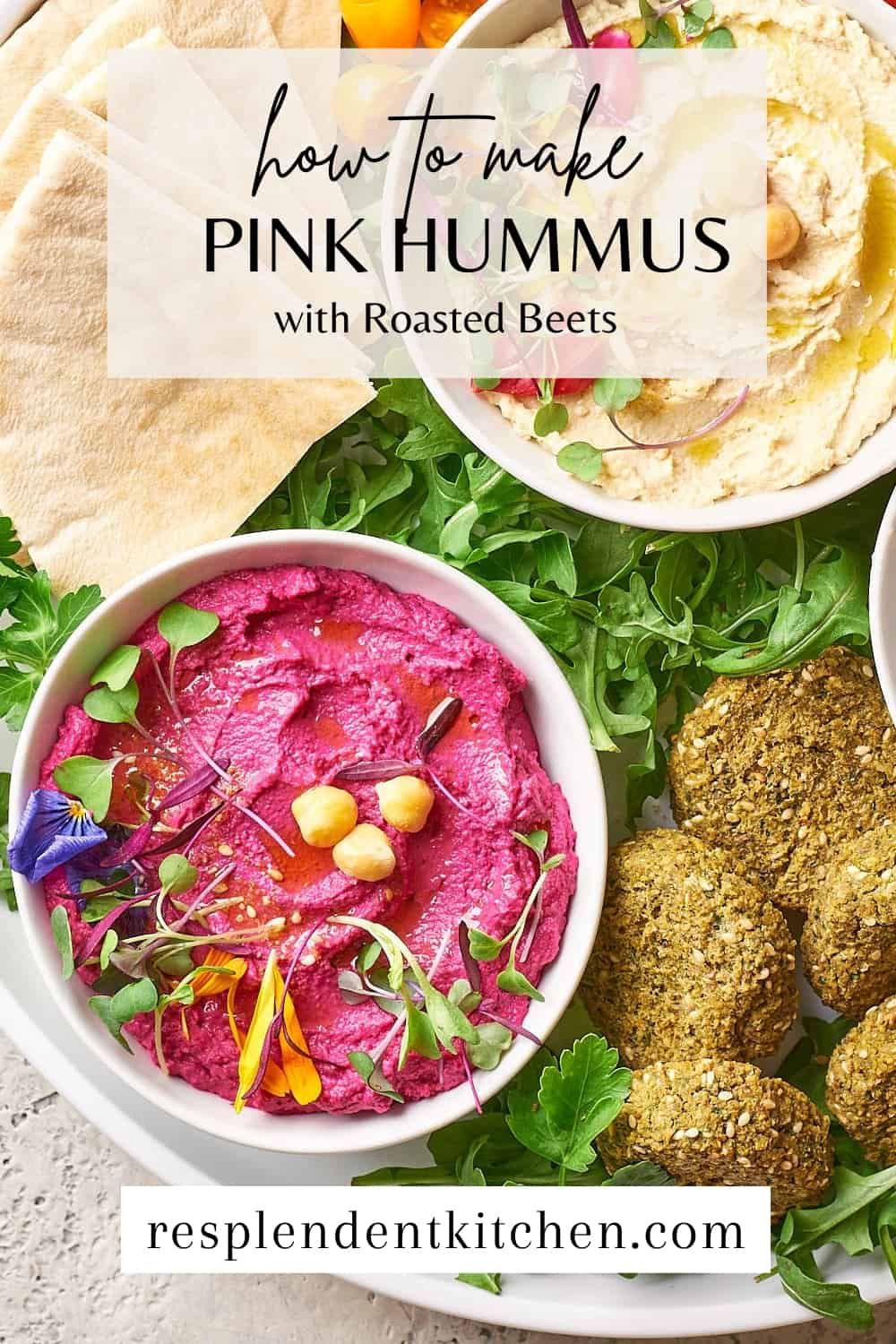 Pink Beetroot Hummus - Resplendent Kitchen