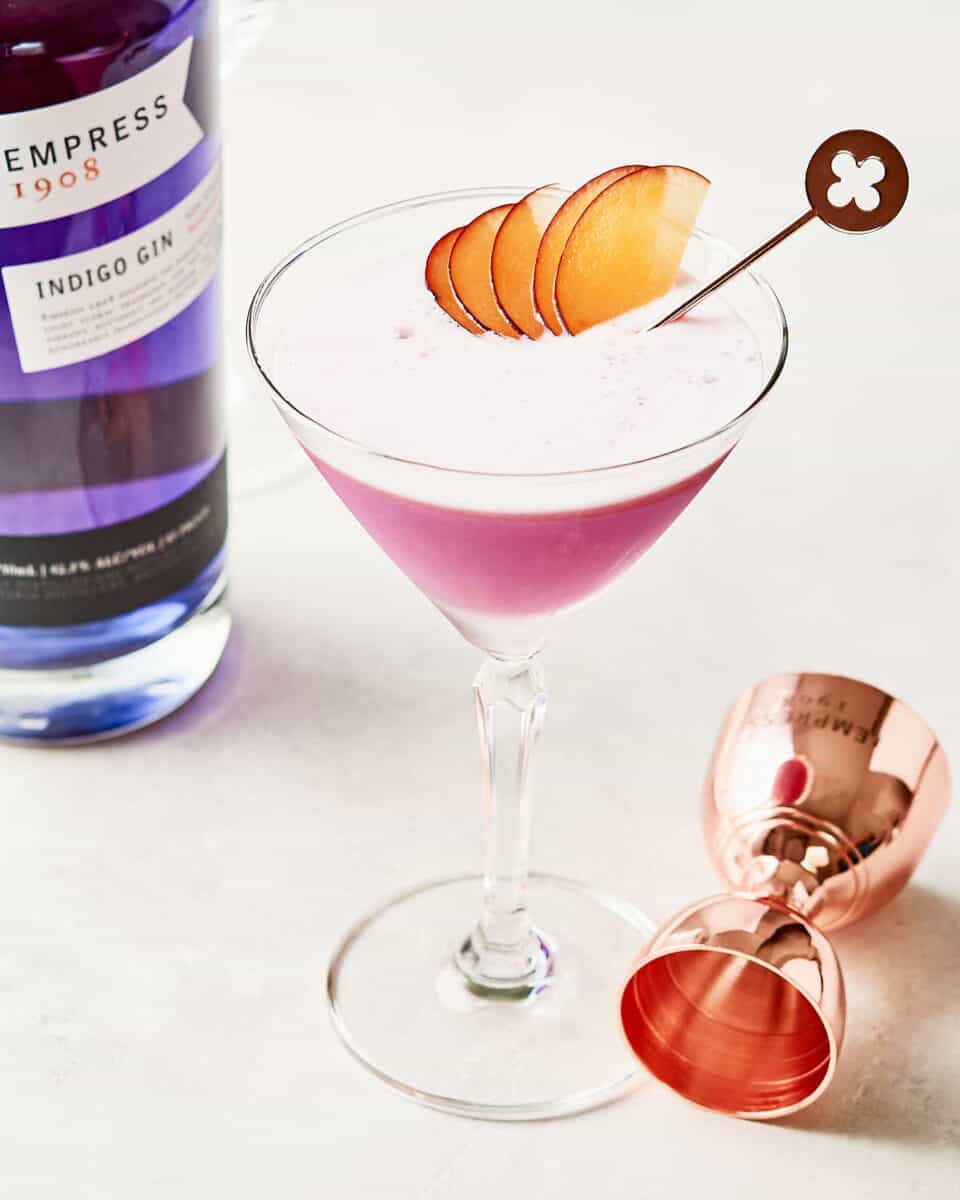 Delicious Plum Ginger Gin Sour Cocktail Recipe - Resplendent Kitchen
