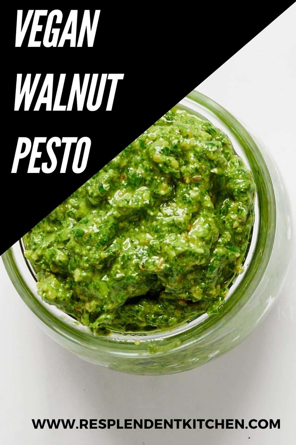 Easy Vegan Walnut Pesto Recipe With Basil - Resplendent Kitchen