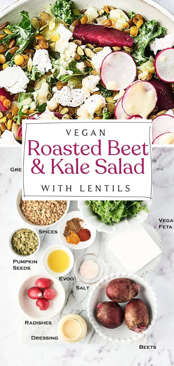 Vegan Roasted Beet and Kale Salad - Resplendent Kitchen